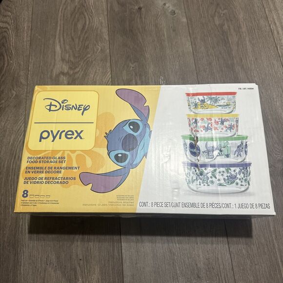 Pyrex | Kitchen | Pyrex Lilo Stitch Decorative Glass Food Storage Set ...